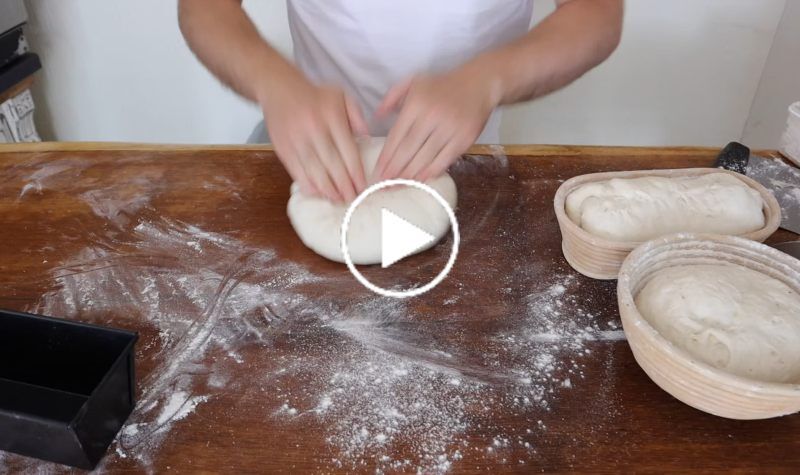 How to shape dough for a loaf tin From Busby's Bakery